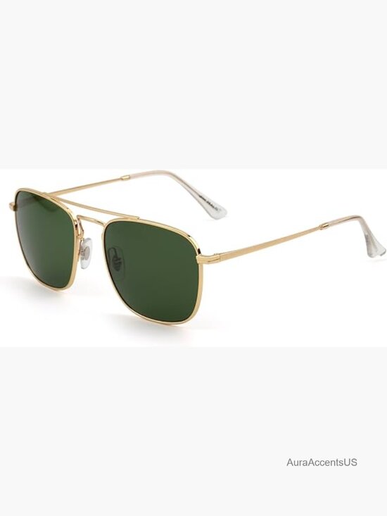 Accessories | Retro Square Aviator Sunglasses Metal Frame Glass Lens ...
